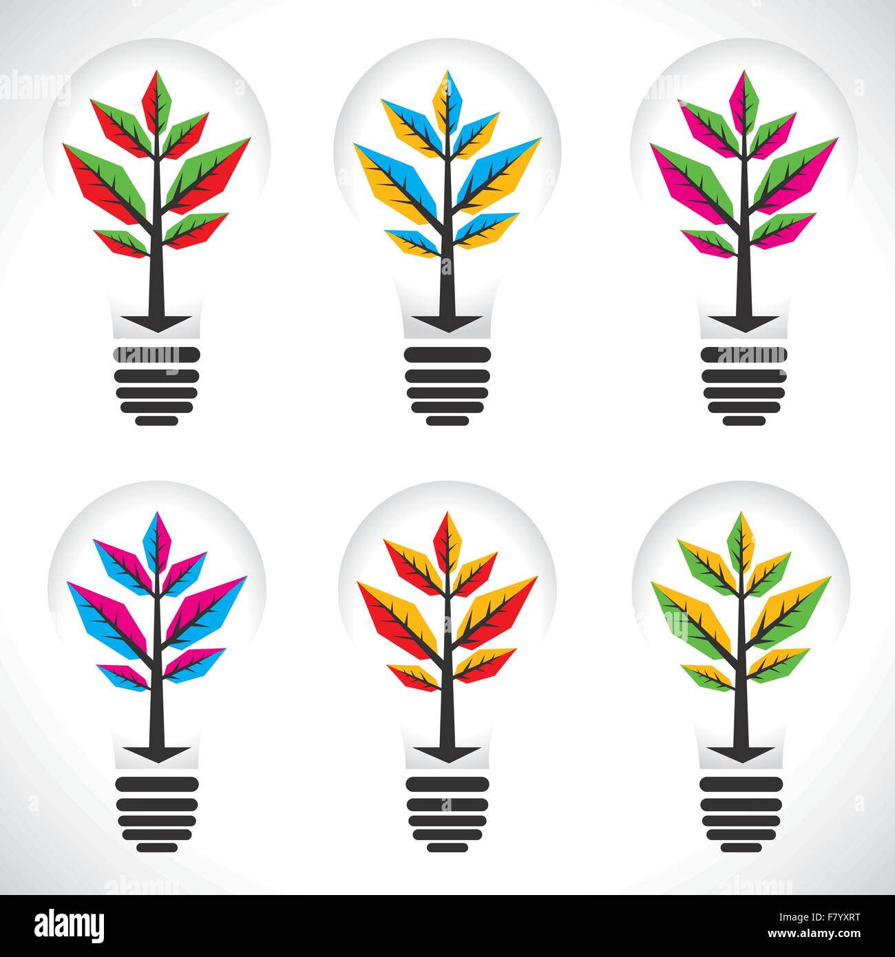 abstract colorful plant in bulb stock vector Stock Vector Image & Art ...