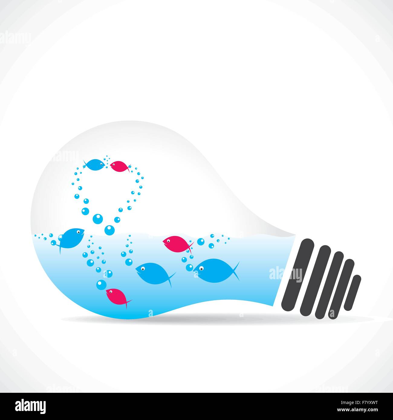 fish in bulb shape aquarium stock vector Stock Vector Image & Art - Alamy