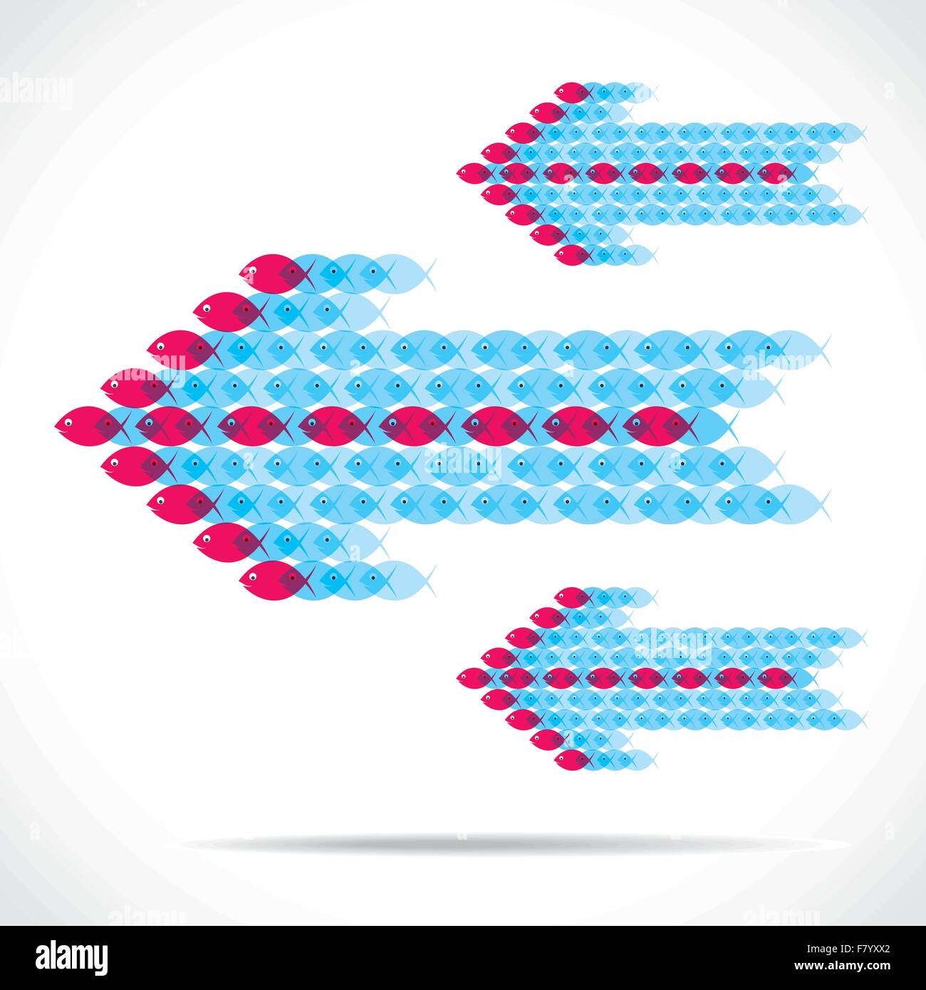 abstract arrow moving design with group of fish stock vector Stock ...