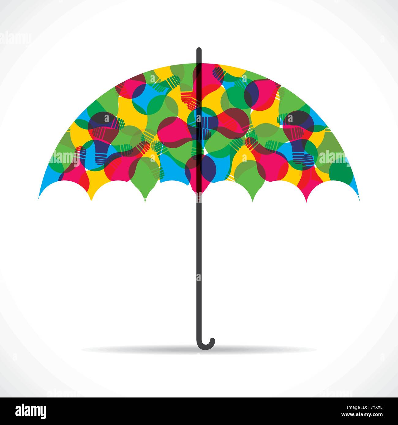 umbrella design with color bulb stock vector Stock Vector Image & Art ...