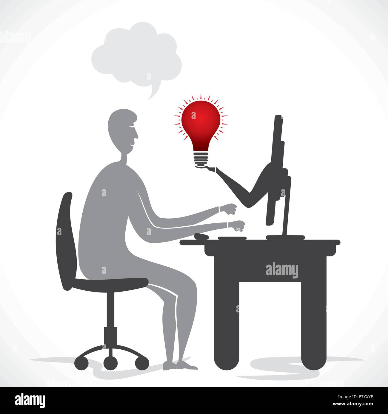 businessmen get new idea online stock vector Stock Vector Image & Art ...