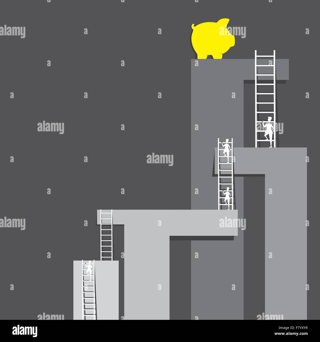 Man on top building Stock Vector Images - Alamy