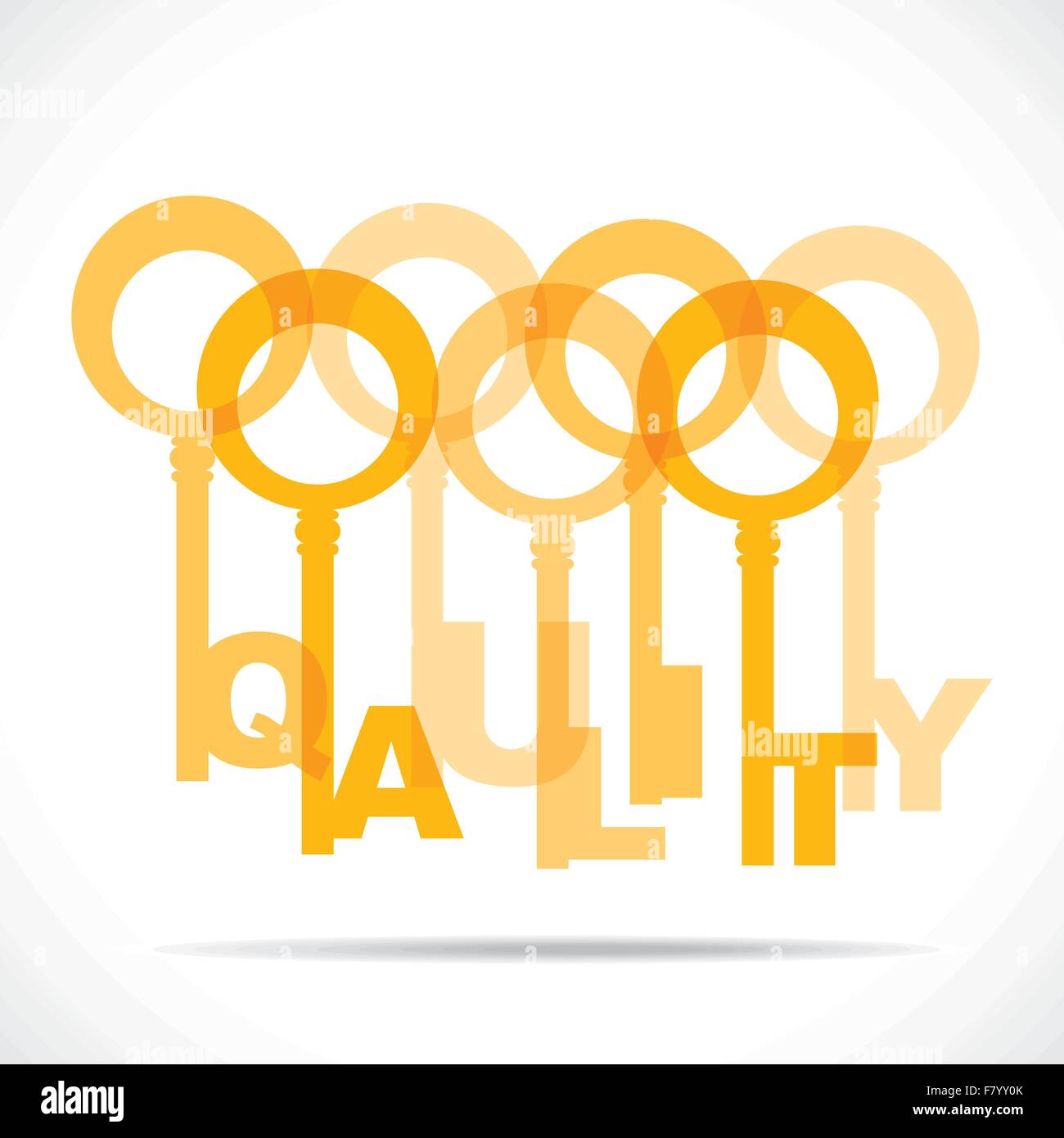 yellow quality word key Stock Vector Image & Art - Alamy
