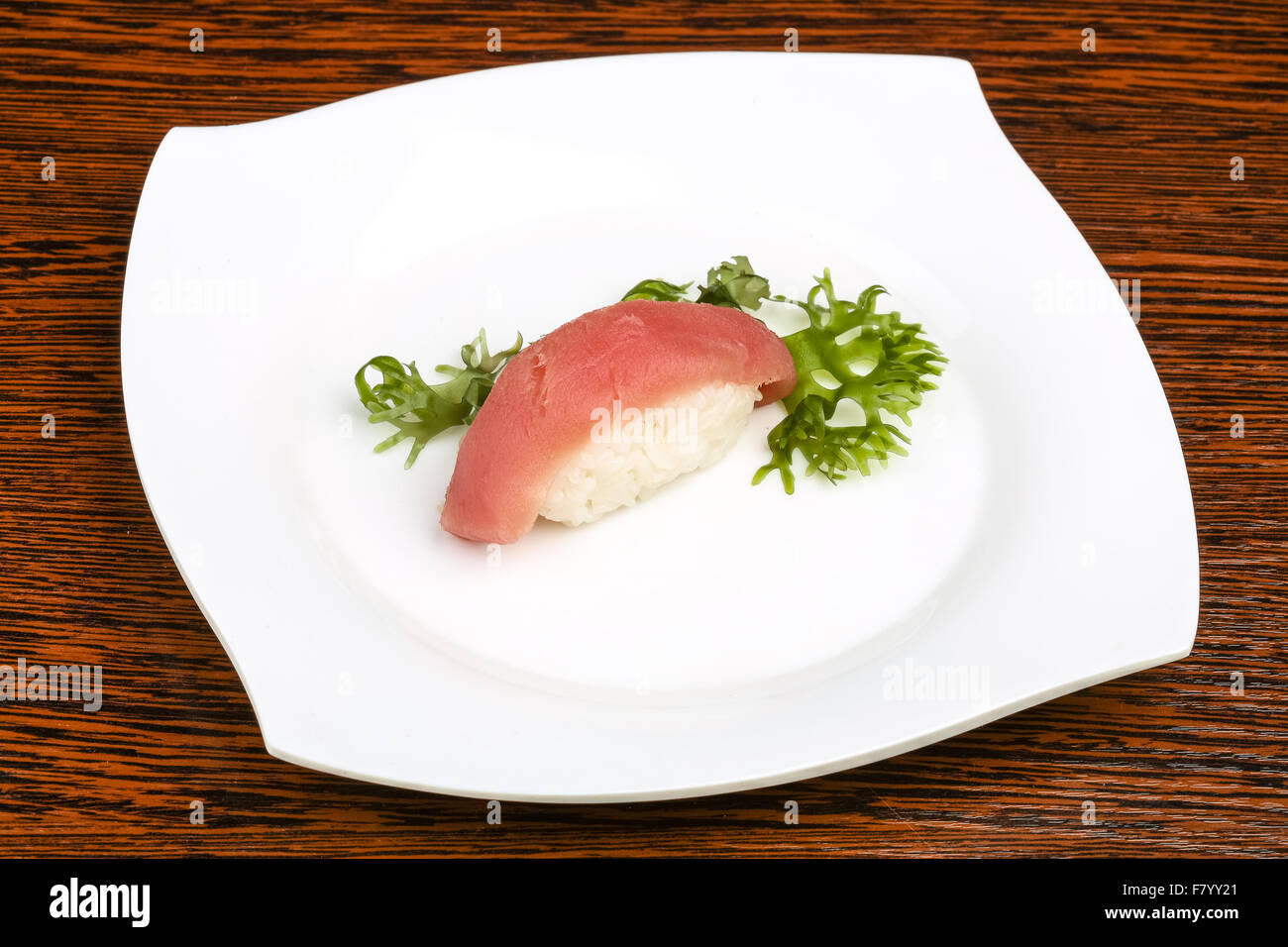 Japan traditional fresh cold Tuna sushi Stock Photo - Alamy