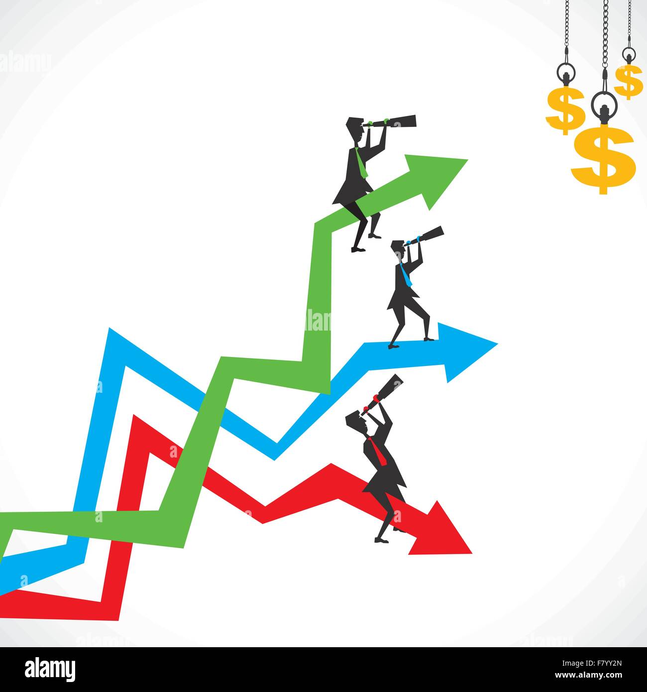 Solution concept green arrow Stock Vector Images - Alamy