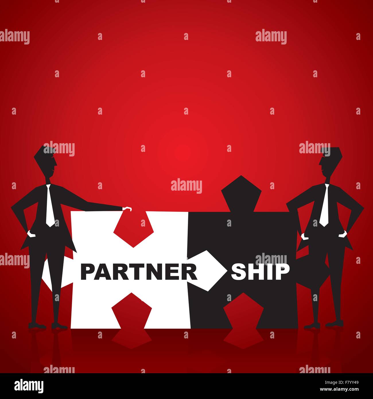 Two business men team in Stock Vector Images - Alamy