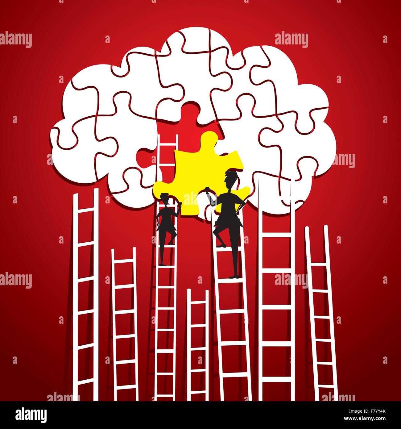 Blue sky with red cloud Stock Vector Images - Alamy