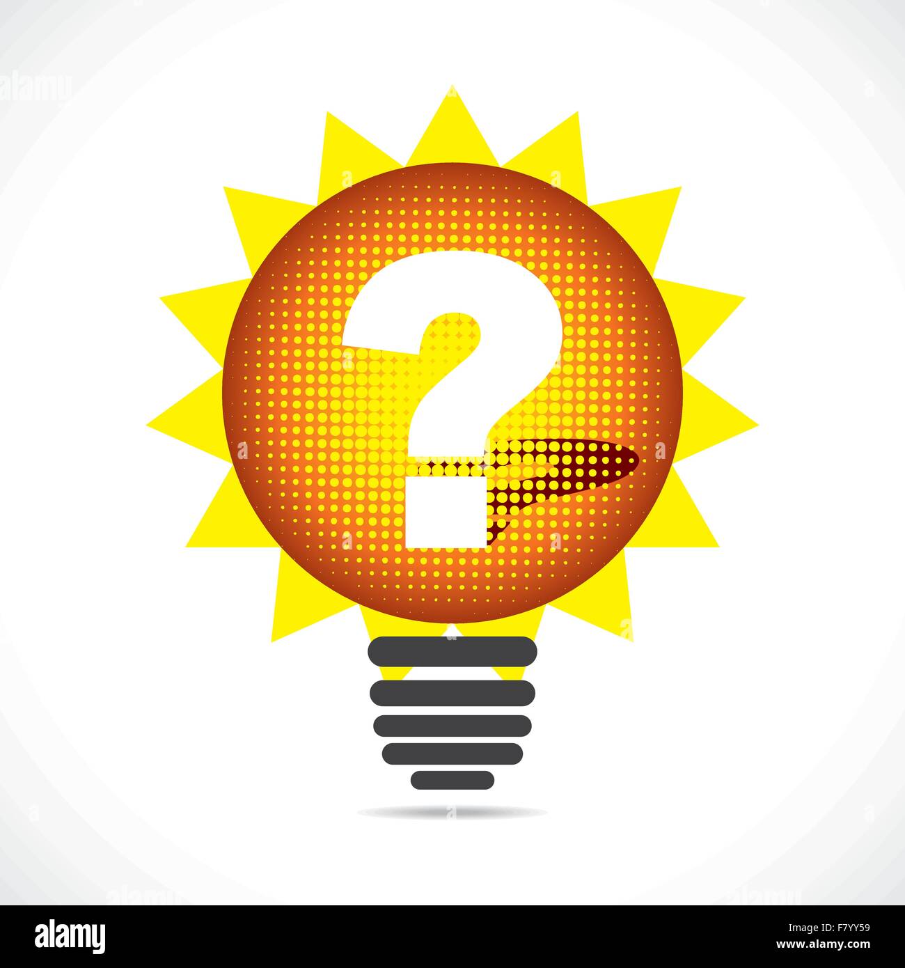 yellow bulb with question mark sign Stock Vector Image & Art - Alamy