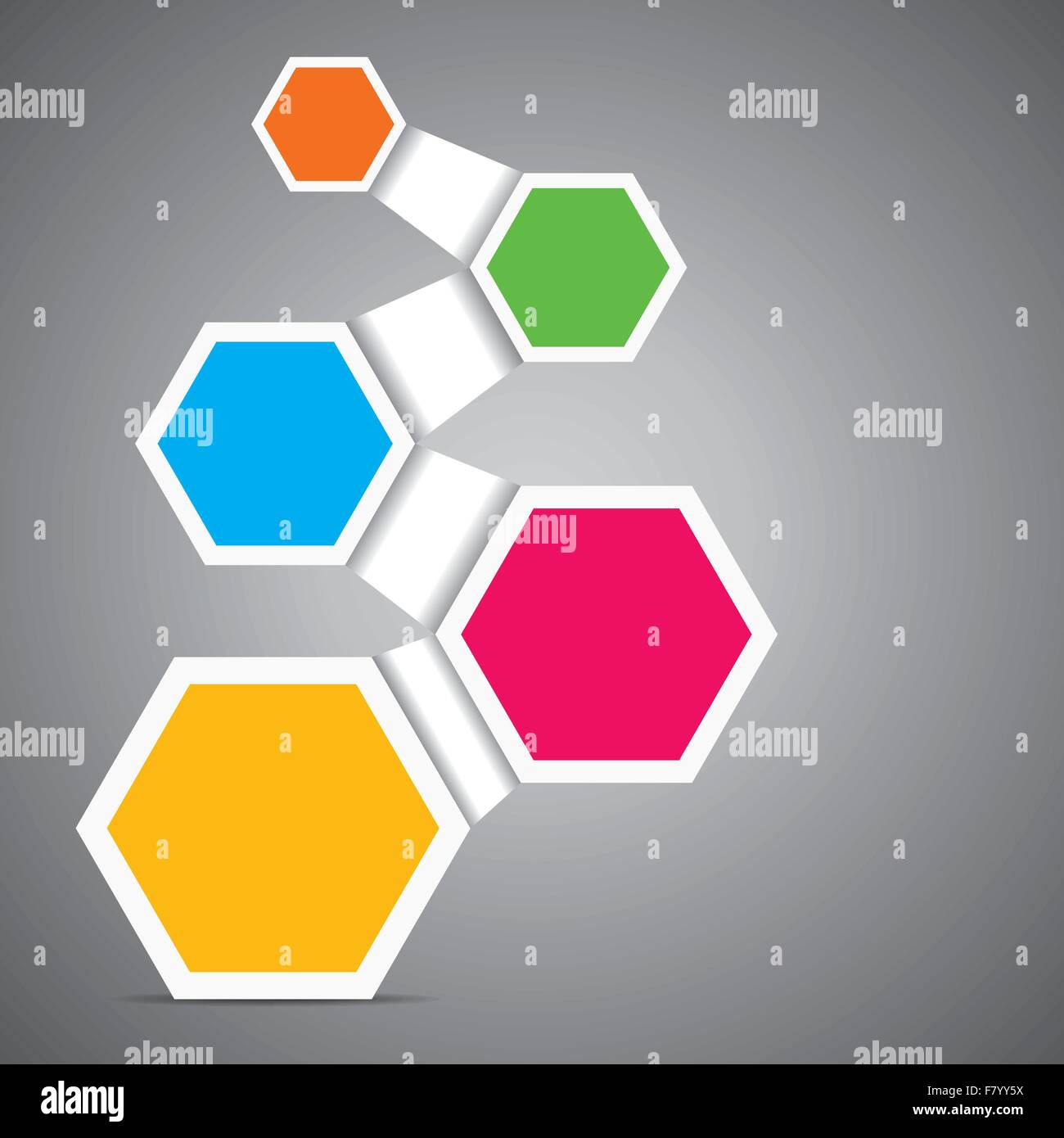 Colorful hexagon Stock Vector Images - Alamy