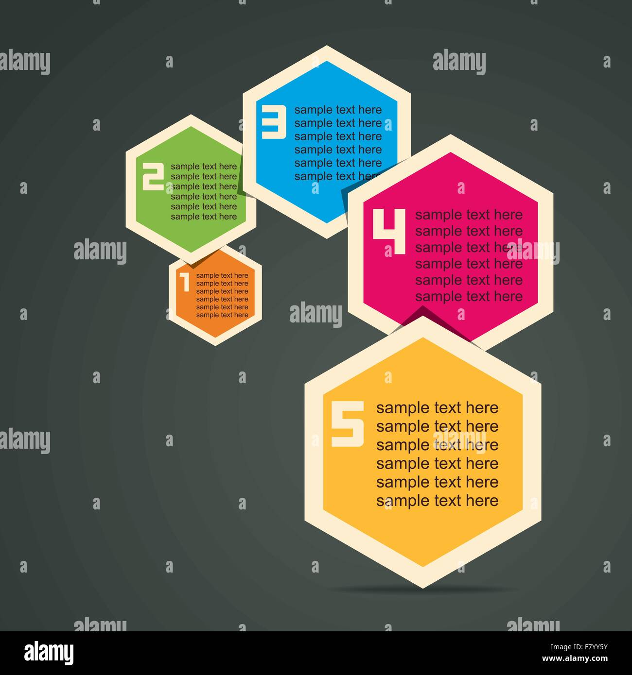 colorful hexagon infographics Stock Vector Image & Art - Alamy
