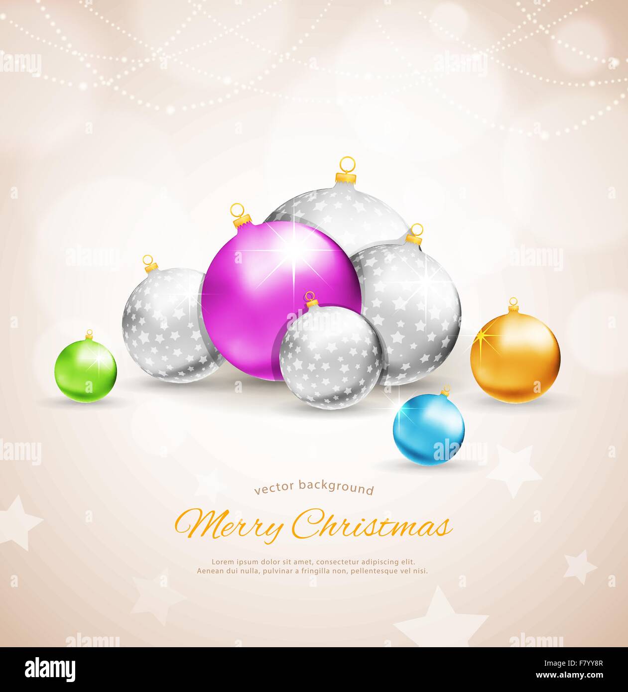 Christmas balls template background Stock Vector Image & Art - Alamy