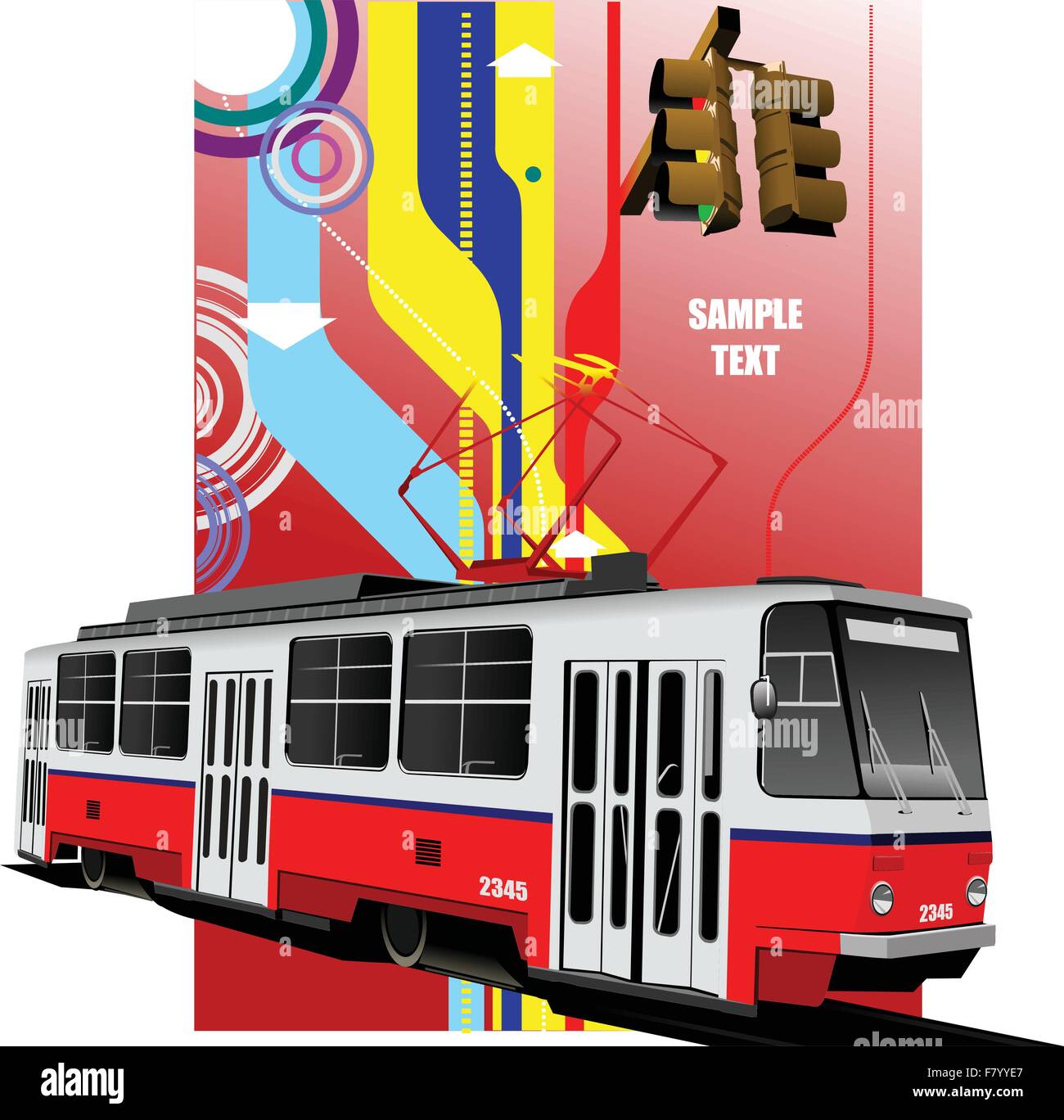 Light urban railway tram Stock Vector Images - Alamy