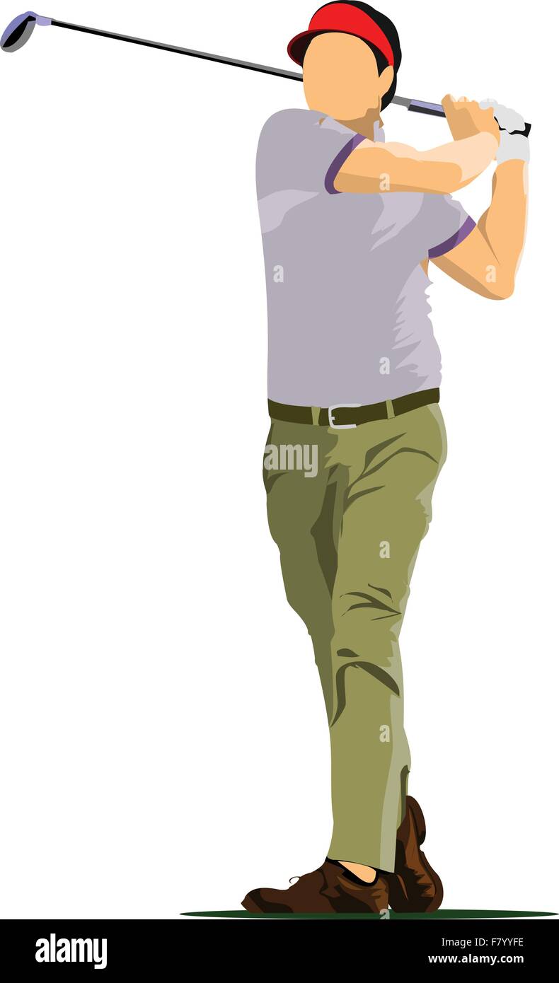 Golf player. Vector illustration Stock Vector Image & Art - Alamy