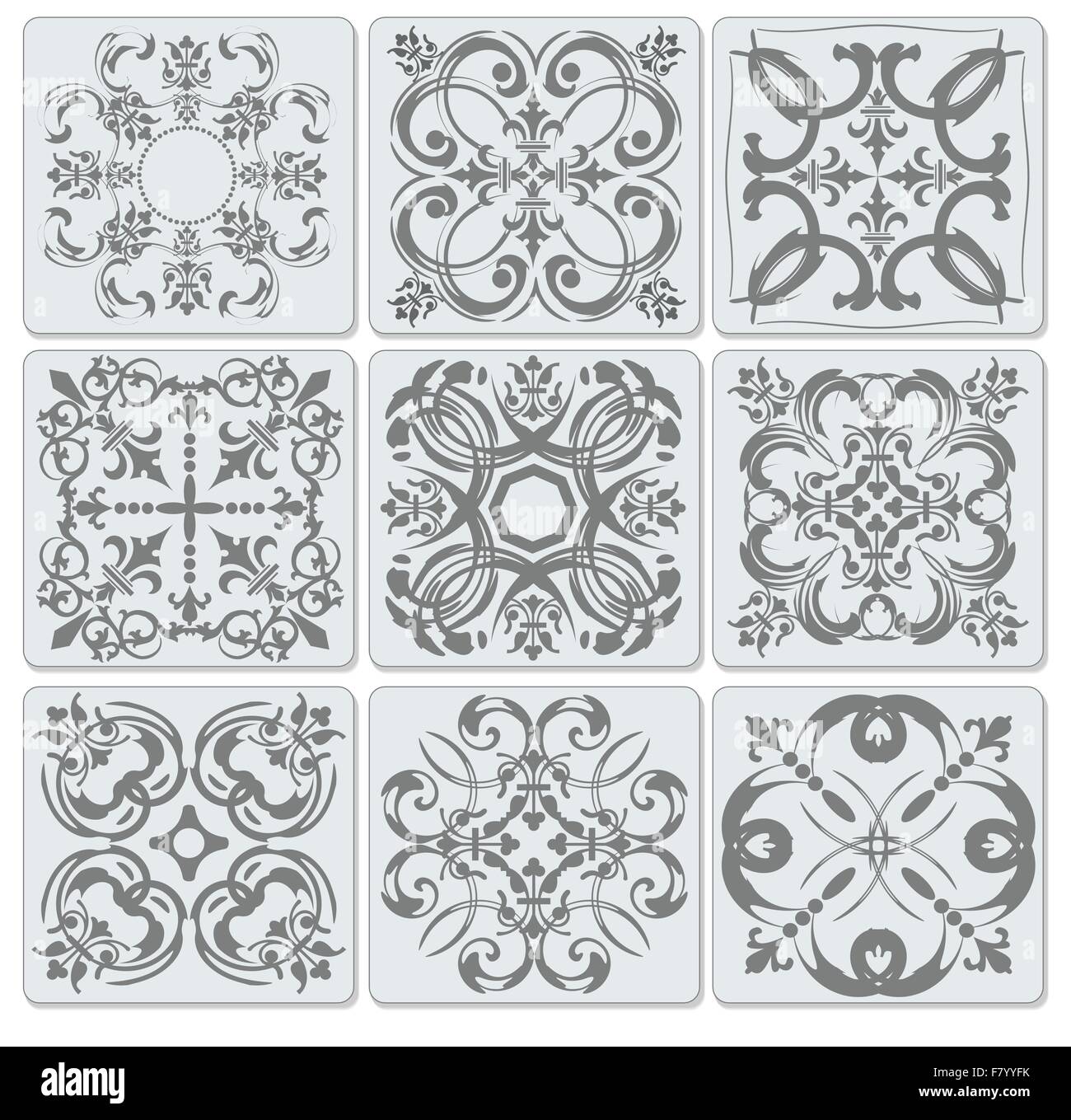 Decorative finishing ceramic tiles. Vector illustration Stock Vector ...