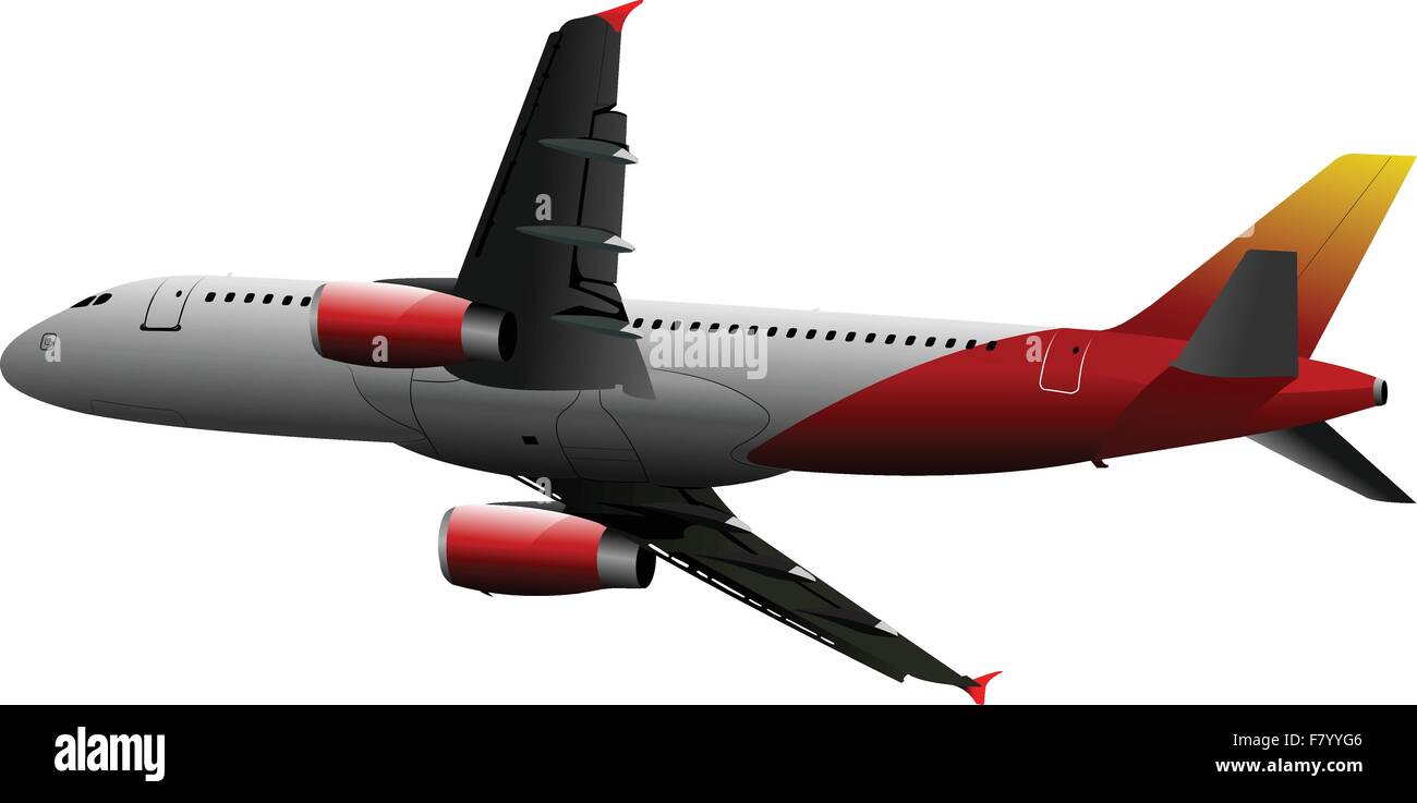 Airplane on the air. Vector illustration Stock Vector Image & Art - Alamy