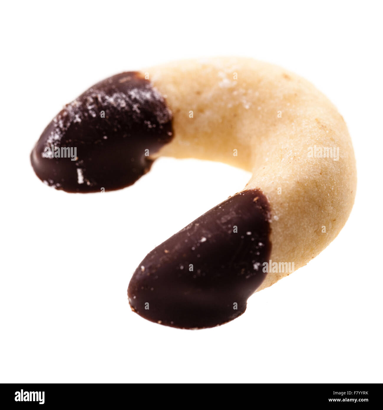 an austrian crescent cookie isolated over a white background Stock ...
