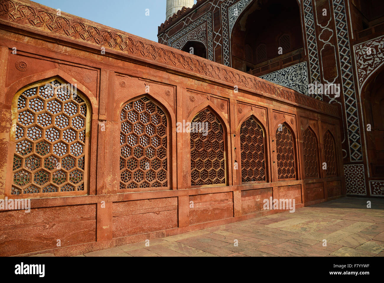 Reticulated window at Akbar's tomb Sikandara,Agra,India Stock Photo - Alamy