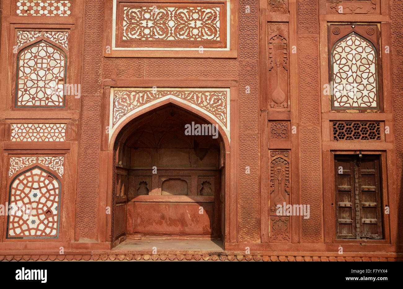 Wonderful detail of architecture of the-Akbar's tomb,Sikandara Stock ...