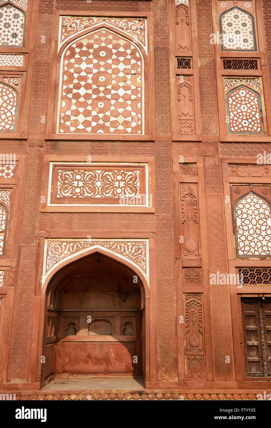 Wonderful detail of architecture of the-Akbar's tomb,Sikandara Stock ...