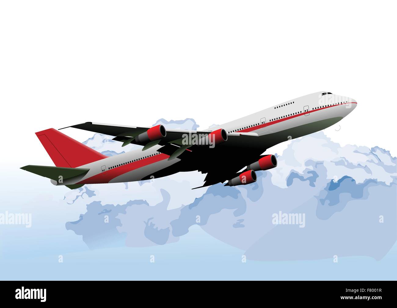 Airplane on the air. Vector illustration Stock Vector Image & Art - Alamy