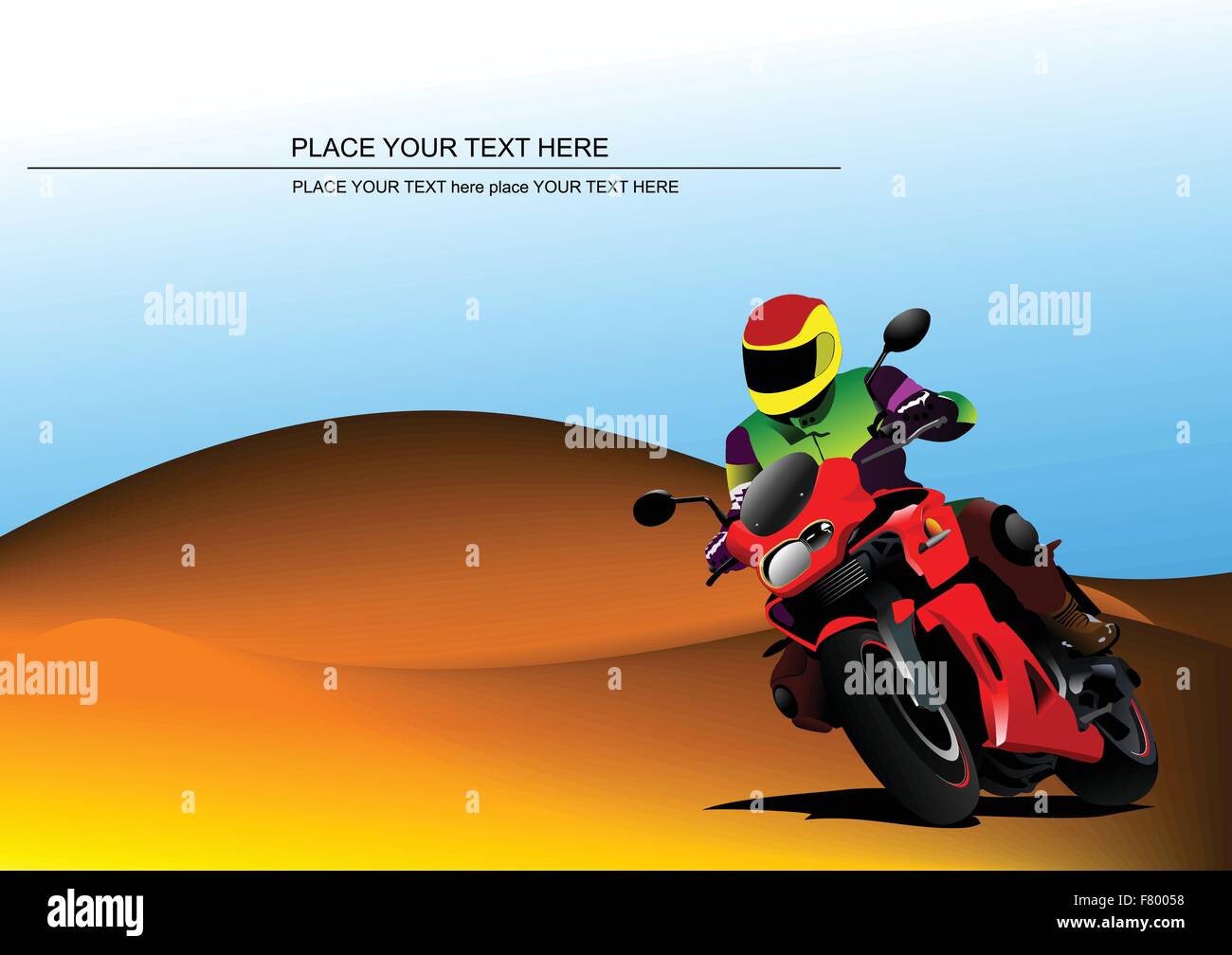 Abstract background with motorcycle image. Vector illustration Stock ...