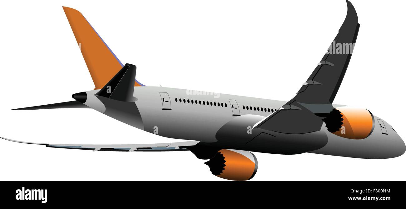 Airplane on the air. Vector illustration Stock Vector Image & Art - Alamy