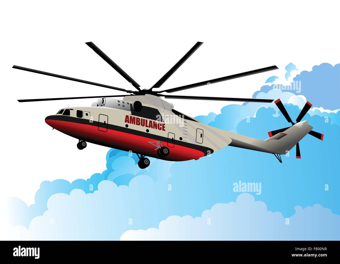 Ambulance helicopter. Vector illustration Stock Vector Image & Art - Alamy