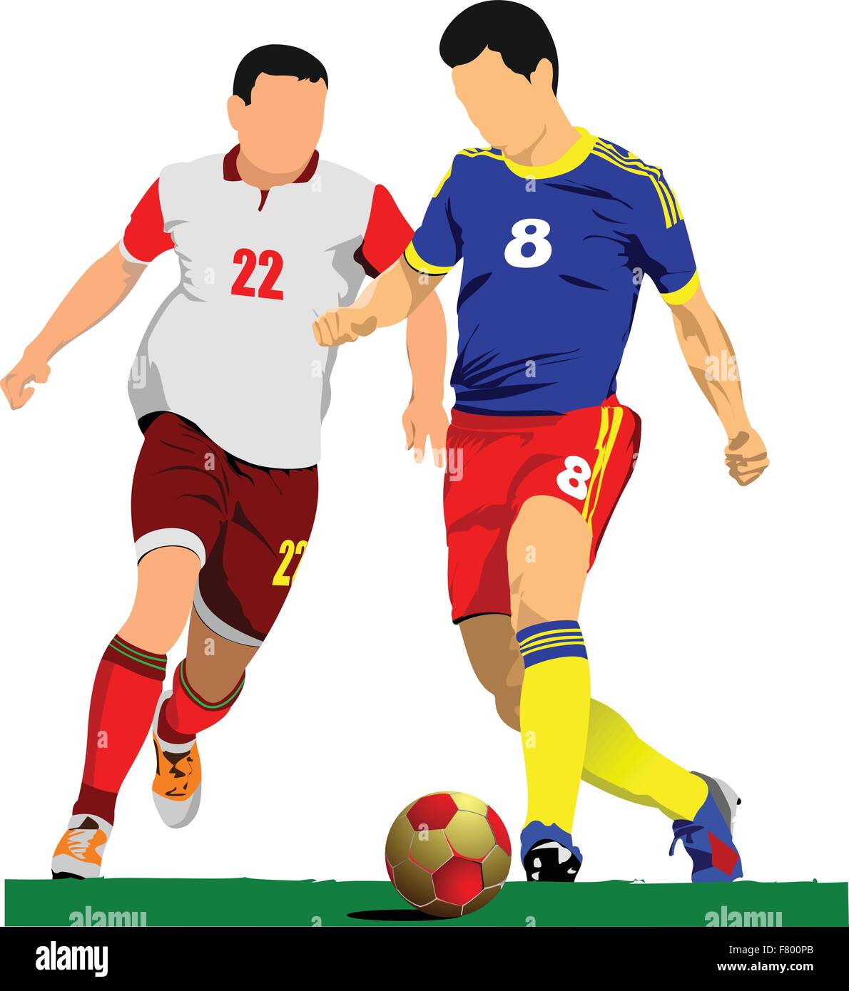 Soccer player poster. Football player. Vector illustration Stock Vector ...