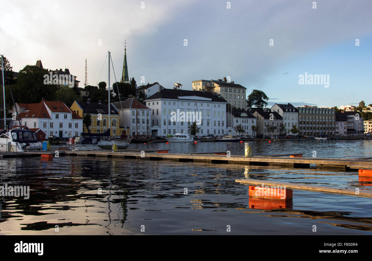 view of Arendal from the water Stock Photo - Alamy