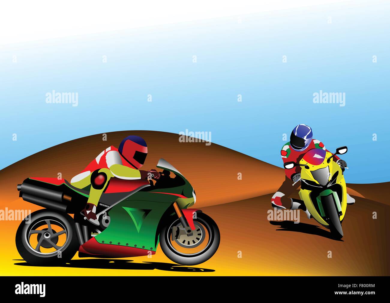 Abstract background with motorcycle image. Vector illustration Stock ...
