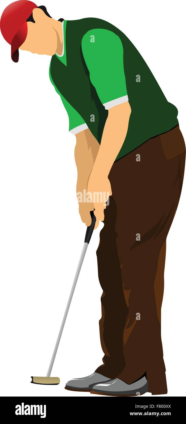 Golf player poster. Vector illustration Stock Vector Image & Art - Alamy