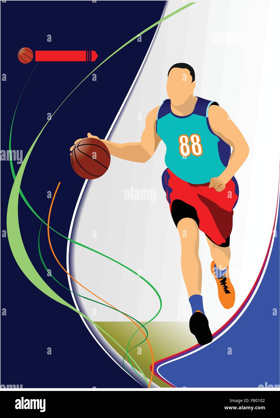 Basketball players. Vector illustration Stock Vector Image & Art - Alamy