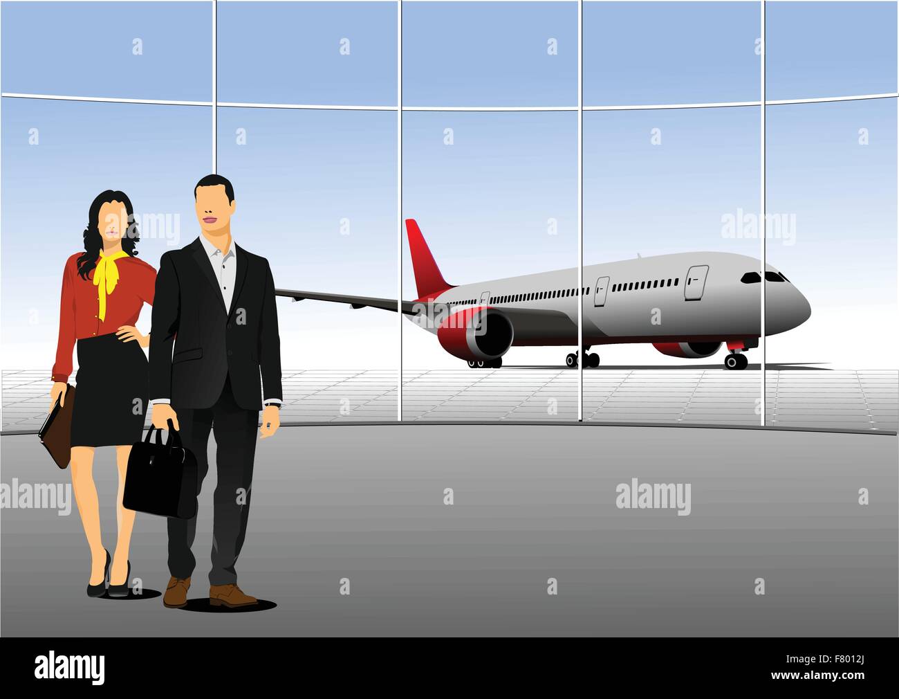 Airport scene . Vector illustration for designers Stock Vector Image ...