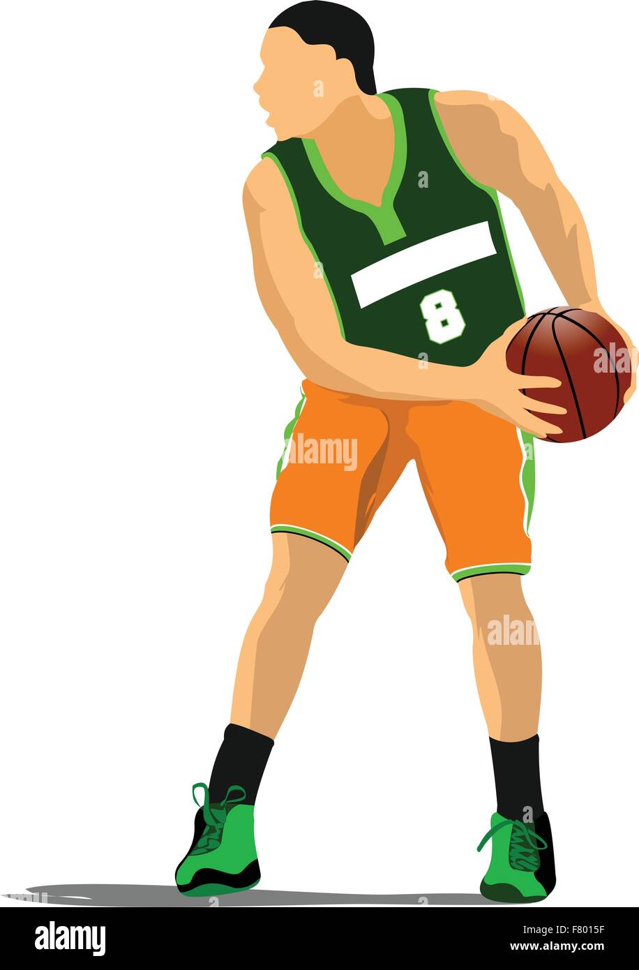 Basketball players. Vector illustration Stock Vector Image & Art - Alamy