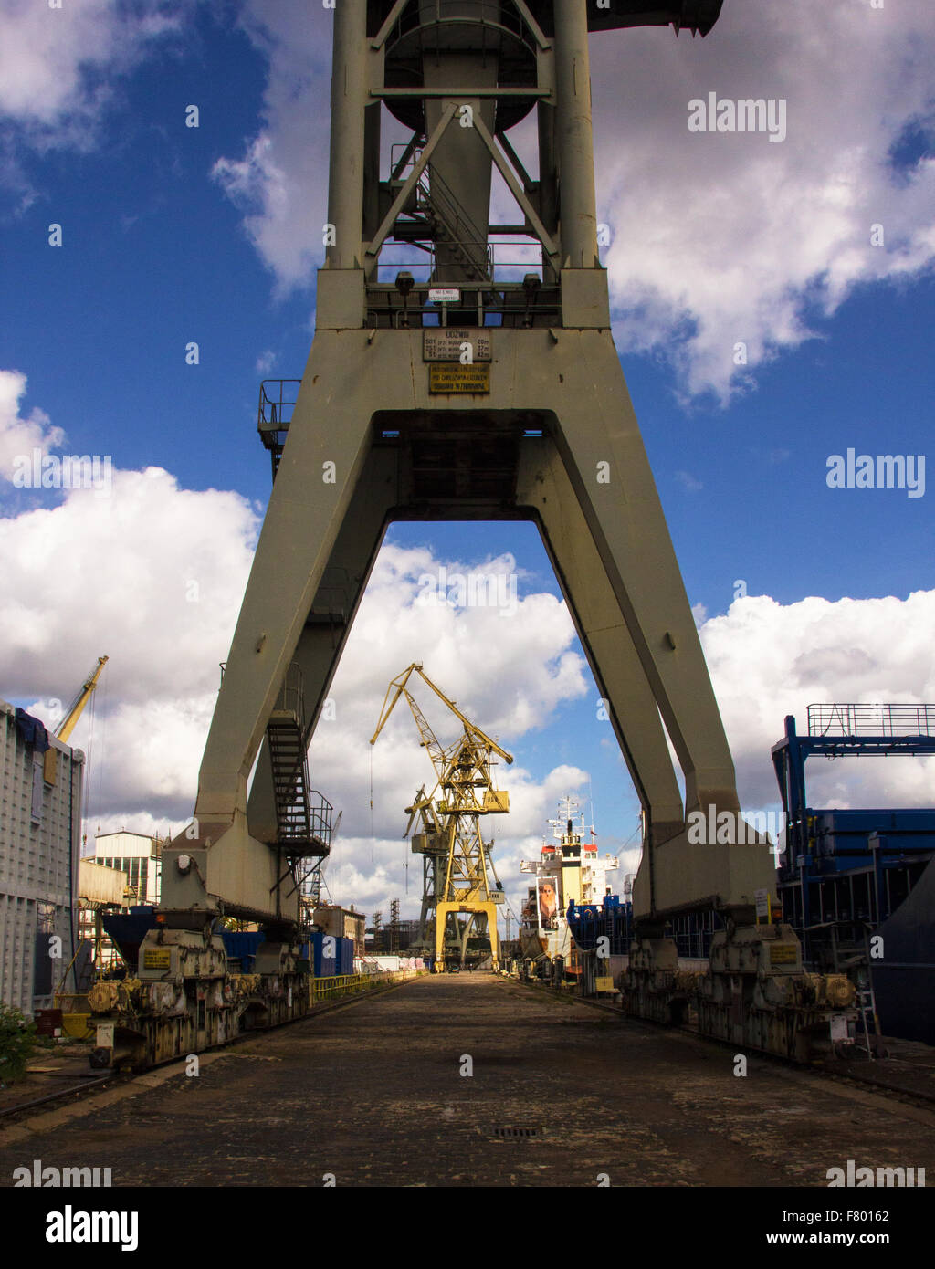 Ship yard in Szczecin Stock Photo - Alamy