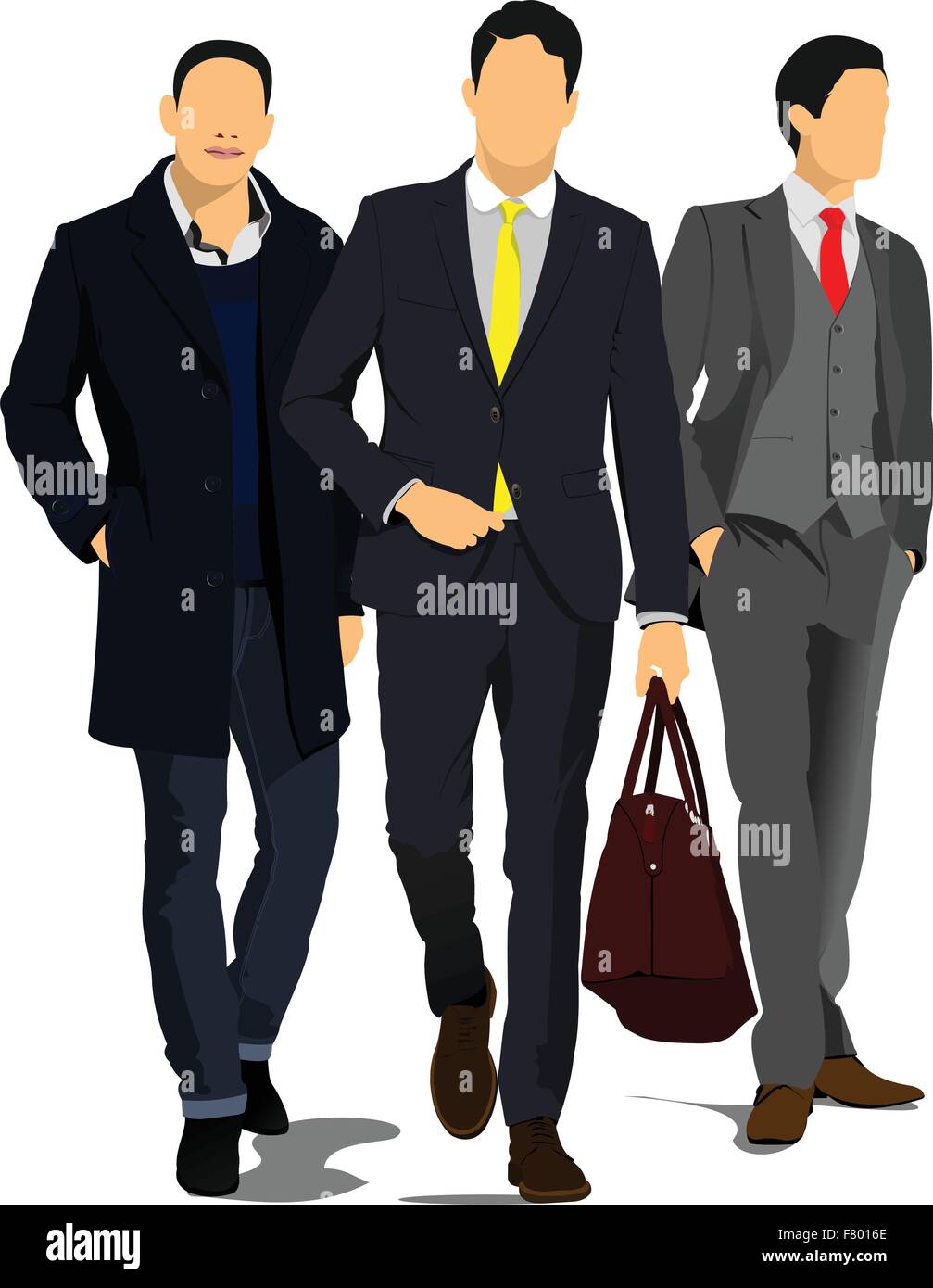 Three men with arms crossed Stock Vector Images - Alamy