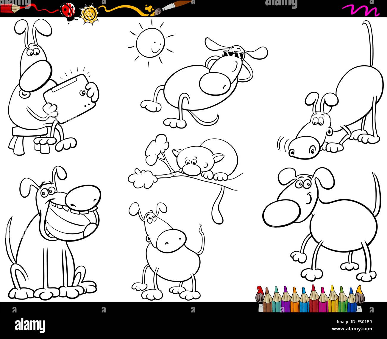 Black and tan cat Stock Vector Images - Alamy