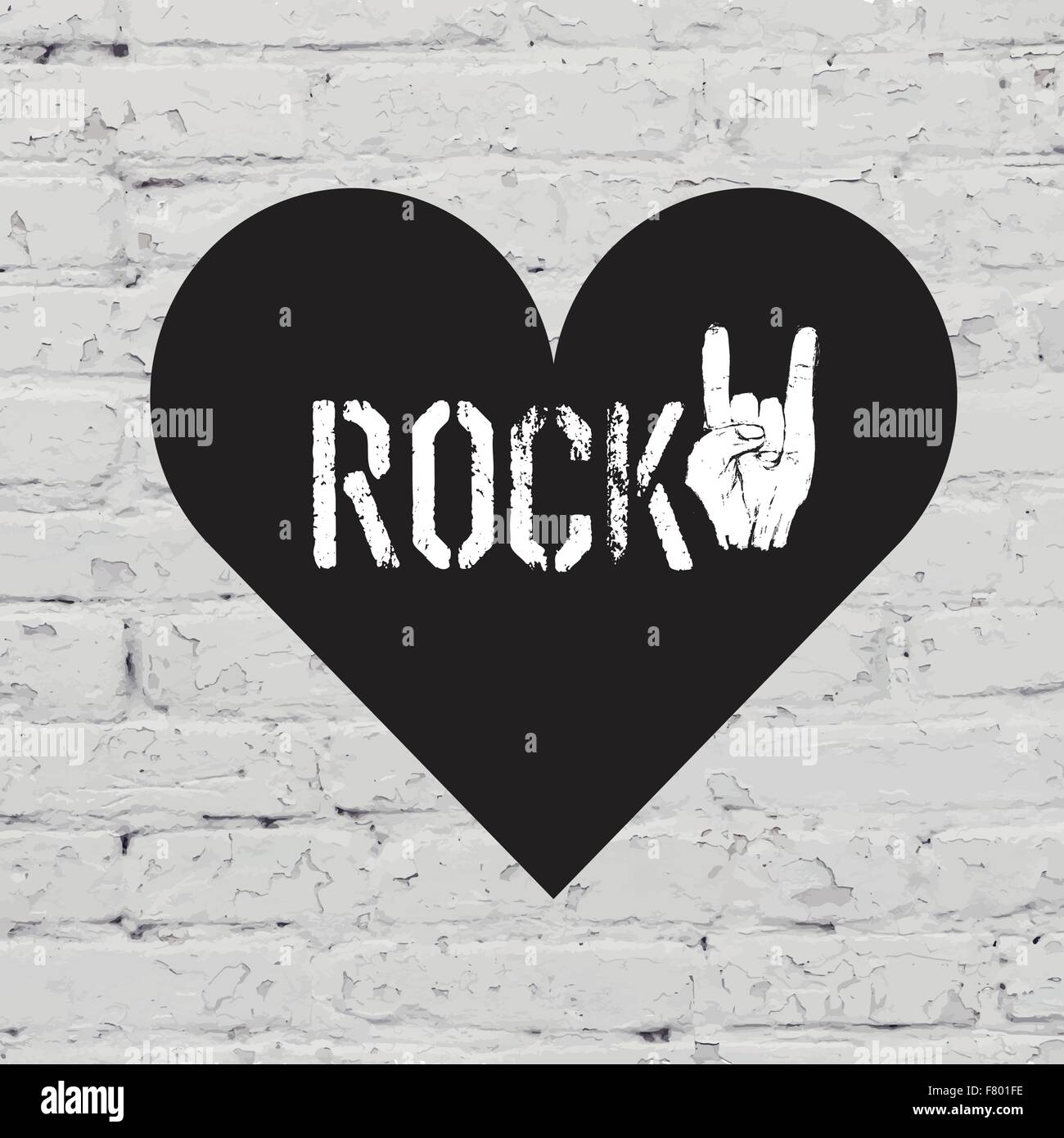 Love punk rock symbol heart hi-res stock photography and images - Alamy