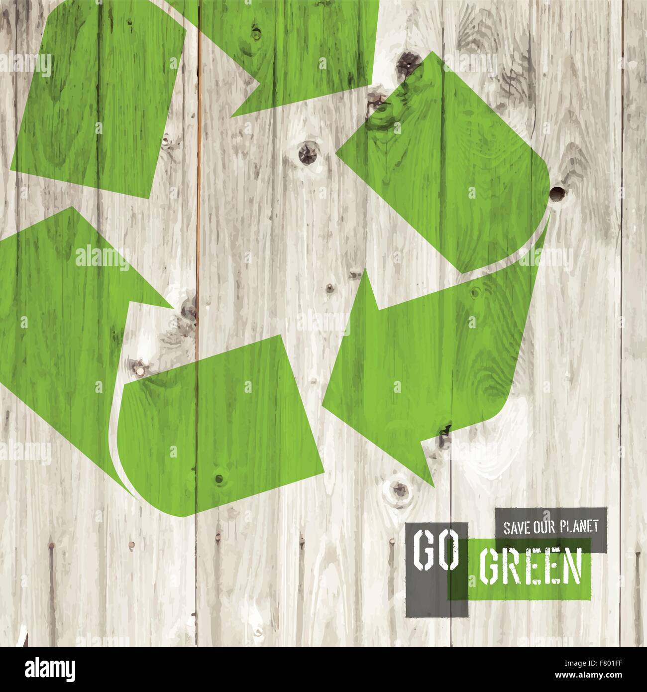 Reuse sign on wooden texture, vector template Stock Vector Image & Art ...