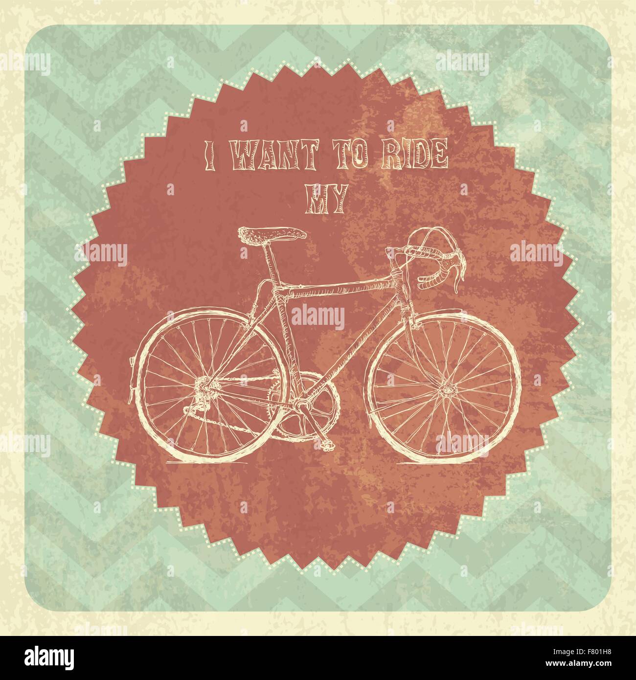 Old wood bicycle Stock Vector Images - Alamy