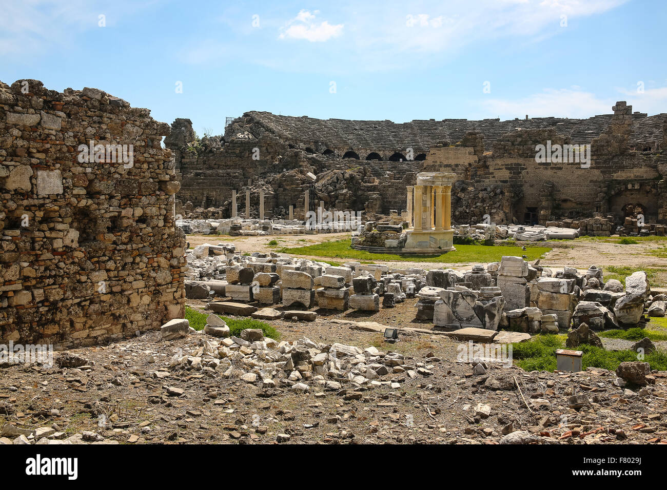 Ancient Side ruins in Turkey Kemer Antalya Stock Photo - Alamy
