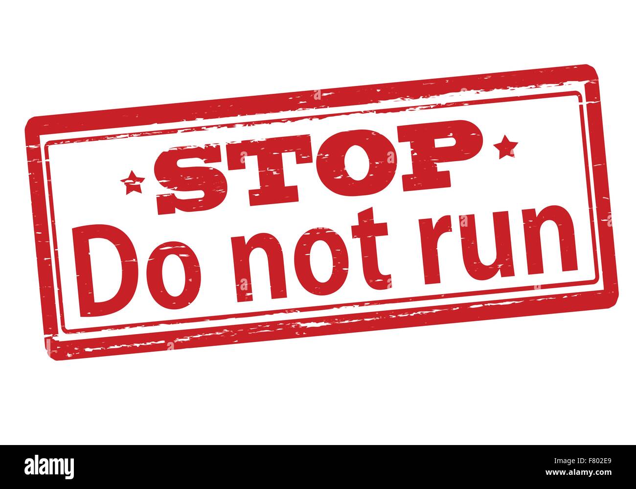 Do not run Stock Vector Image & Art - Alamy