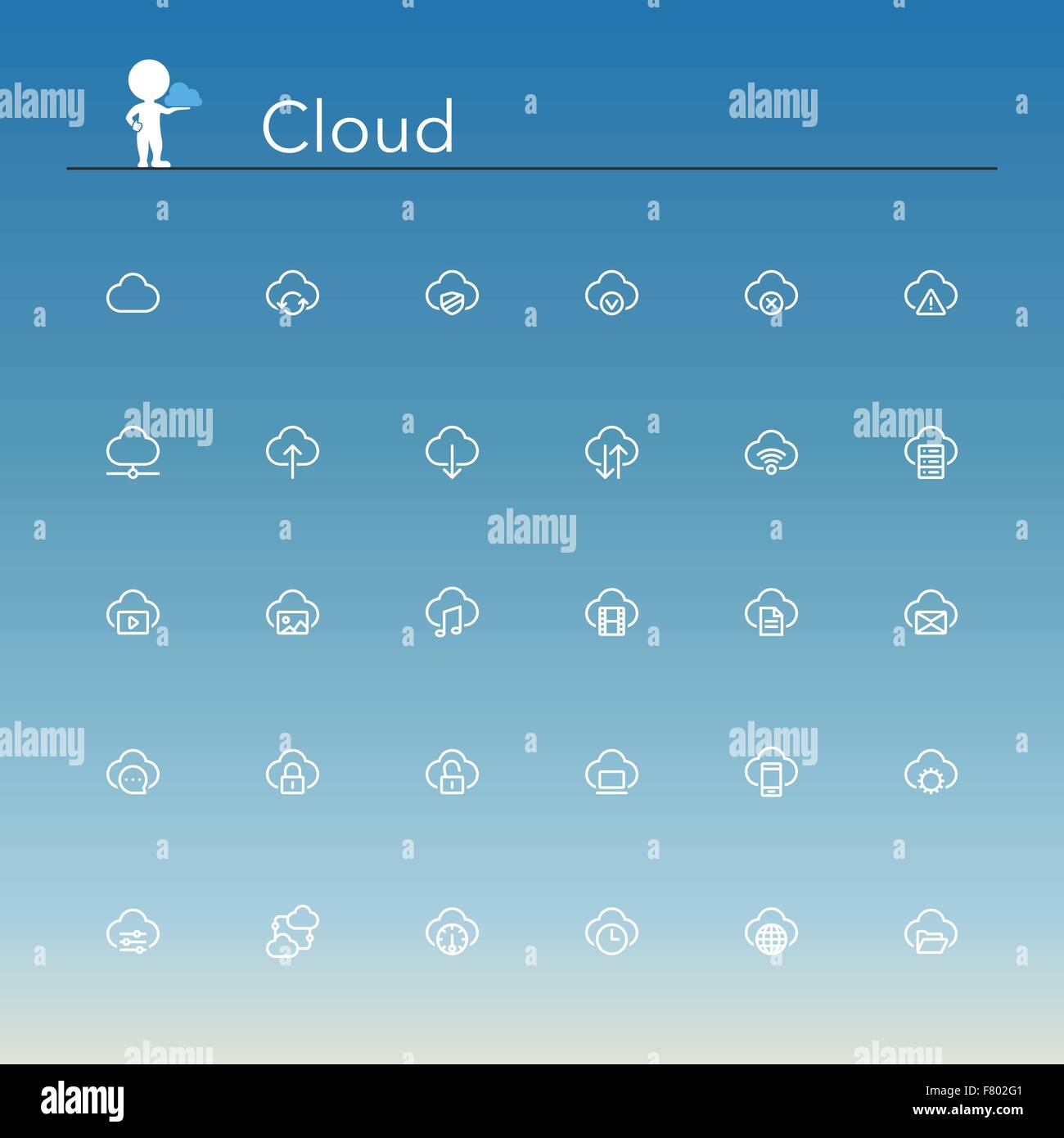 Cloud file storage outline Stock Vector Images - Alamy