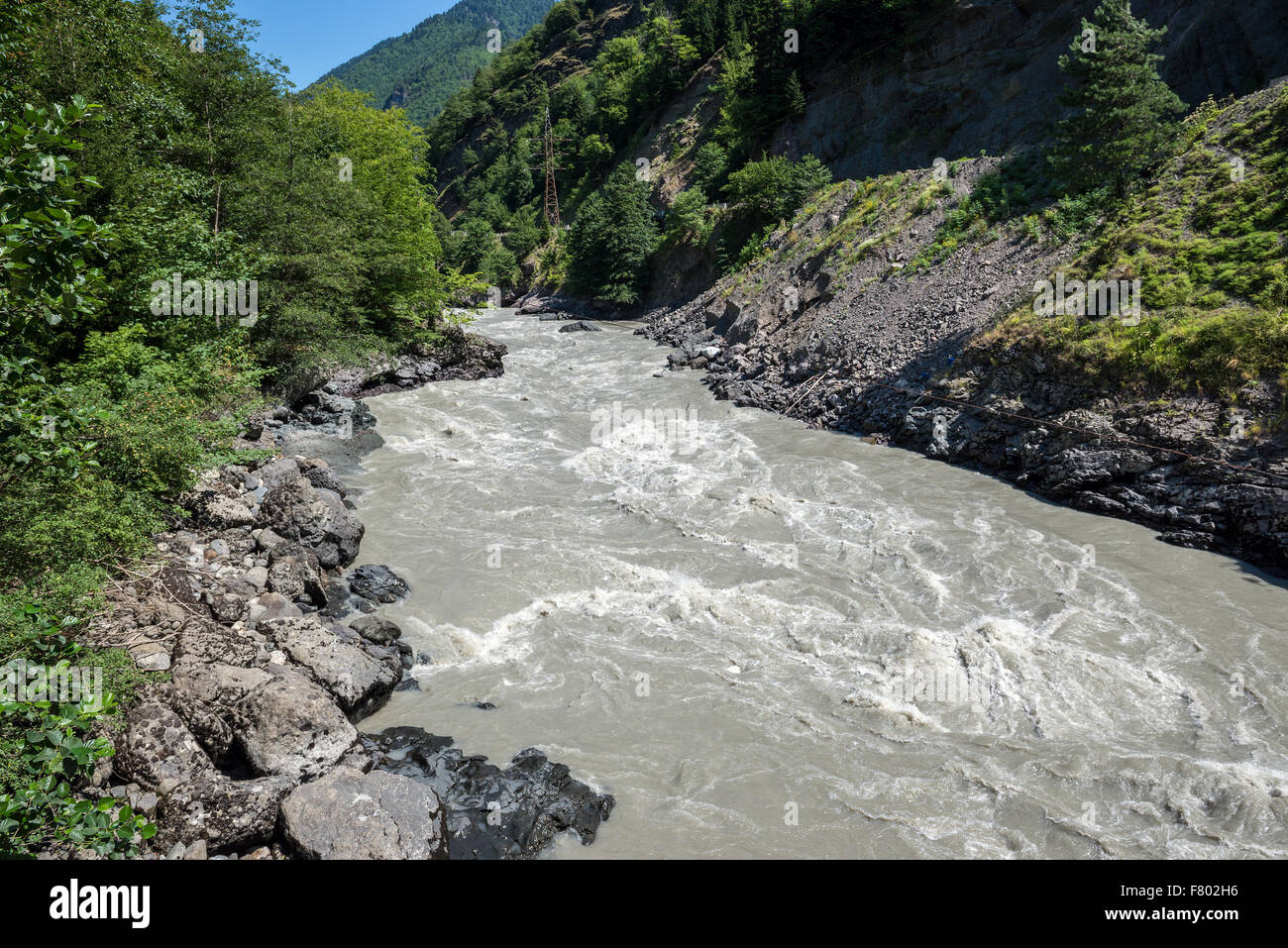 Patara Enguri River in Samegrelo-Zemo Svaneti region, Georgia Stock ...