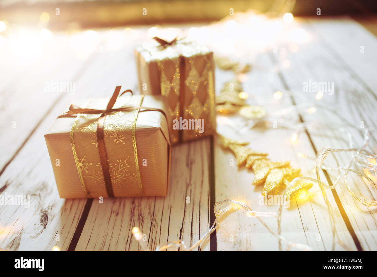 Christmas presents boxes Stock Photo - Alamy
