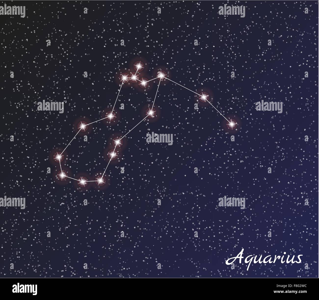 Zodiac sign aquarius beautiful background Stock Vector Images - Alamy