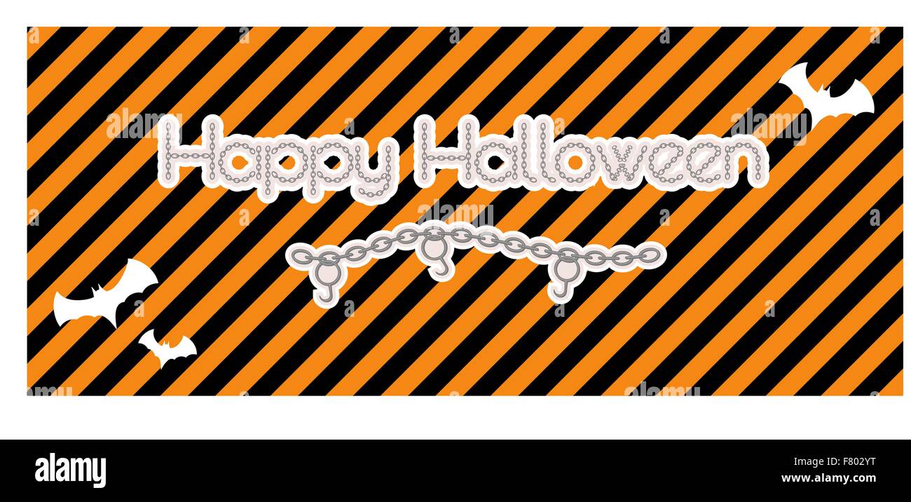 happy halloween created from chain Stock Vector Image & Art - Alamy