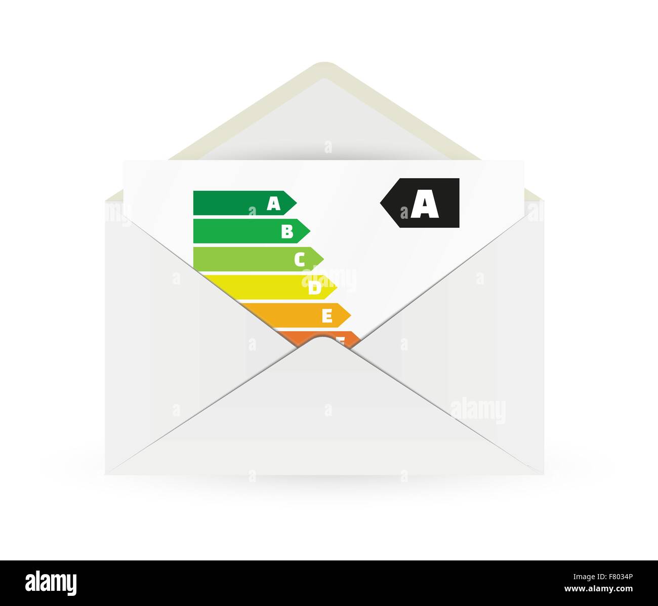 envelope and paper with energy label Stock Vector Image & Art - Alamy