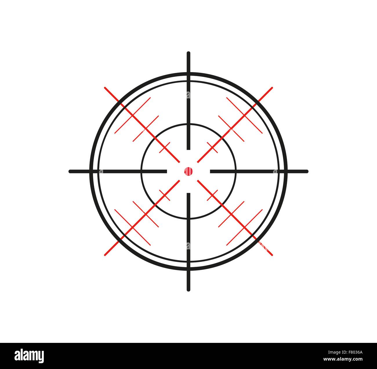 Crosshair with red dot illustration hi-res stock photography and images ...