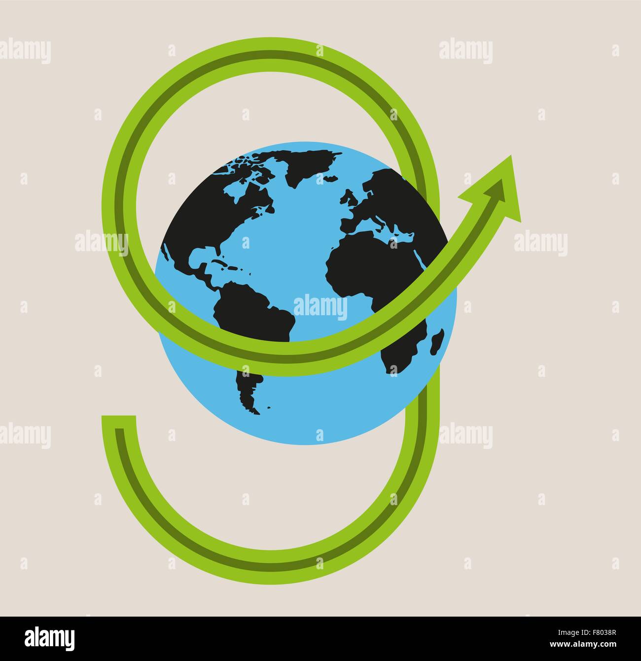 Globe around arrow Stock Vector Images - Alamy